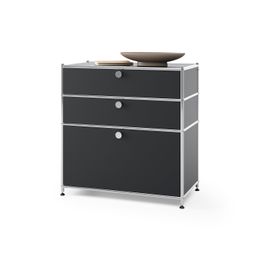 Tchibo - Kommode Metall &raquo;Cn3&laquo; mit 3 Schubladen - 77x40x84,5cm - schwarz - Stahl / Aluminium / Kunststoff