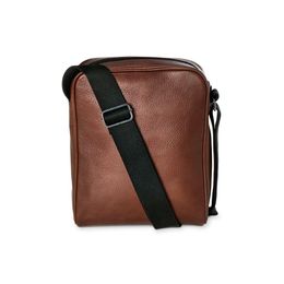 Tchibo - Leder-Crossbag - dunkelbraun