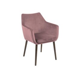 Tchibo - Stuhl mit Armlehne &raquo;Nora&laquo; - 58x58x84cm - braun - Polyester / Eichenholz