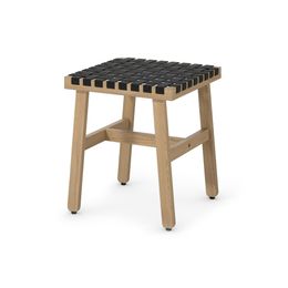 Tchibo - Hocker mit Geflecht - 41,5x41,5x47cm - schwarz - Eichenholz / Polypropylen