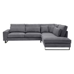 Tchibo - Ecksofa rechts mit Sofa 2 - 314x246x94cm - schwarz - Polyester / Nylon / Holz