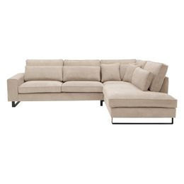 Tchibo - Ecksofa rechts mit Sofa 2 - 314x246x94cm - schwarz - Polyester / Nylon / Holz