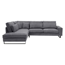 Tchibo - Ecksofa links mit Sofa 2 - 314x246x94cm - schwarz - Polyester / Nylon / Holz
