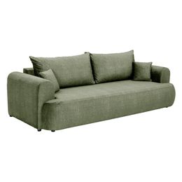 Tchibo - Sofa 2 - 255x117x86cm - dunkelgr&uuml;n - Polyester / Holz / Schaumstoff