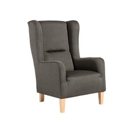 Tchibo - Max-Winzer -Ohrensessel &raquo;Baldwin&laquo; - 74x83x114cm - anthrazit - Polyester / Holz / Buchenholz