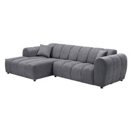 Tchibo - Longchair links mit Sofa 2-Sitzer rechts &raquo;Loftwave&laquo; - 268x155x73cm - schwarz - Polyester / Polyamid / Holz