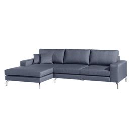 Max Winzer Ecksofa - 294x175x87cm - silber - Polyester / Holz / Metall