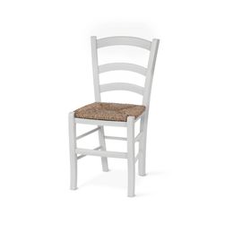 Tchibo - Stuhl mit geflochtener Sitzfl&auml;che - 40,5x51x87cm - wei&szlig; - Buchenholz