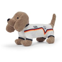 Tchibo - Hunde-Pl&uuml;schspielzeug &raquo;Dackel im Deutschlandtrikot&laquo; - braun