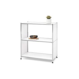 Tchibo - Regal Metall &raquo;Cn3&laquo; mit 2 F&auml;chern - 77x40x82,5cm - chrom - Stahl / Kunststoff / Kunststoff