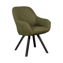 DeVries Diningsessel &raquo;Matera&laquo; - 59x61x84cm - schwarz - Polyester / Holz / Metall