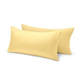 Tchibo - 2 Jersey-Kopfkissenbez&uuml;ge - gelb