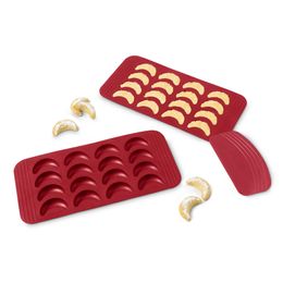 Tchibo - 2 Vanillekipferl-Backmatten - dunkelrot