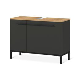 Tchibo - Waschbecken-Unterschrank &raquo;Yonkers&laquo; - 80x34x59cm - schwarz - Holz
