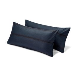 Tchibo - 2 Renforc&eacute;-Kopfkissenbez&uuml;ge - dunkelblau