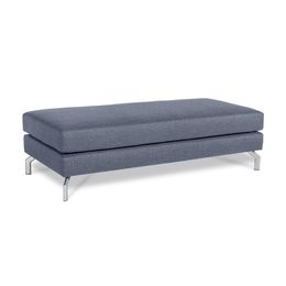 Max Winzer XXL-Hocker - 160x71x45cm - silber - Polyester / Holz / Metall