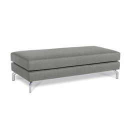 Max Winzer XXL-Hocker - 160x71x45cm - silber - Polyester / Holz / Metall