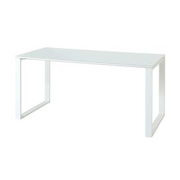 Tchibo - Schreibtisch &raquo;Monteria&laquo; - 160x80x75cm - wei&szlig; - Holz / Glas / Metall