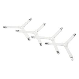 Tchibo - 4 Spannbettlaken-Clips - silber