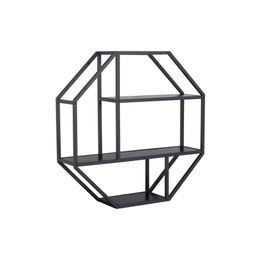 Tchibo - Wandregal - 77x20x77cm - schwarz - Metall / Eschenholz