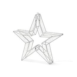 Tchibo - 3D-LED-Outdoor-Stern - 80x15x80cm - silber - Edelstahl / Kunststoff