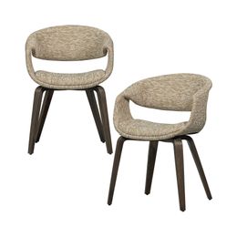 Tchibo - Woood Esszimmerstuhl mit Holzfu&szlig; &raquo;Yossi&laquo; - 57x57x78cm - braun - Holz / Polyester