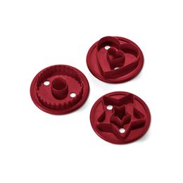 Tchibo - 3 Linzer Pl&auml;tzchenausstecher - rot