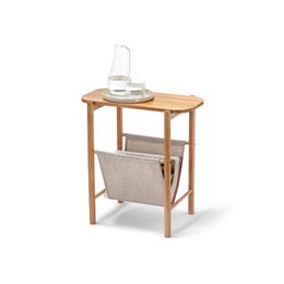 Tchibo - Beistelltisch mit Schlaufenablage - 50x30,5x55cm - braun - Eichenholz / Polyester
