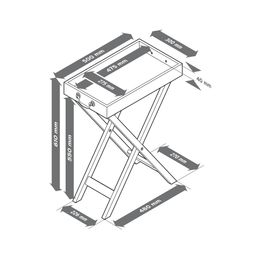 Tchibo - Tabletttisch - 50x30x61cm - schwarz -