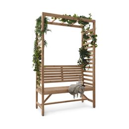 Tchibo - Gartenbank mit Rosenbogen - 130x60x210cm - schwarz - Holz / Stahl / Polypropylen