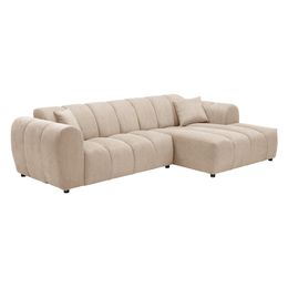 Tchibo - Longchair rechts mit Sofa 2-Sitzer links &raquo;Loftwave&laquo; - 268x155x73cm - schwarz - Polyester / Polyamid / Holz