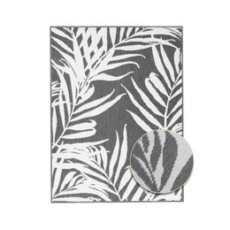Tchibo - Outdoor-Wendeteppich &raquo;Palm Tree&laquo; - wei&szlig;
