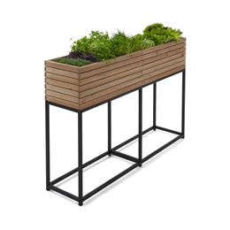 Tchibo - Schlankes Hochbeet &raquo;Elin&laquo; - 150x35x100cm - silber - Holz / Stahl / Polyethylen