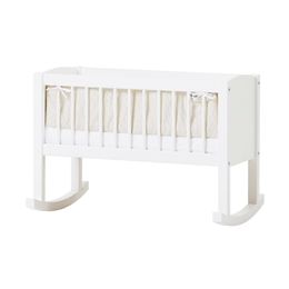 Hoppekids Babywiege - 86x47x62cm - wei&szlig; - Holz / Baumwolle / Schaumstoff