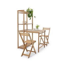 Tchibo - Balkon-Dining Set &raquo;Lenja&laquo; mit Regal - 70x35x160cm - braun - Holz / Akazienholz / Stahl