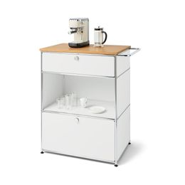 Tchibo - Kaffee-Kommode Metall &raquo;Cn3&laquo; mit 2 Schubladen - 89x52,5x102cm - hellbraun - Stahl / Aluminium / Kunststoff