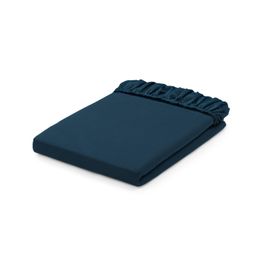 Tchibo - Biber-Spannbettlaken - blau