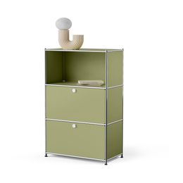 Tchibo - Metall-Kommode &raquo;Cn3&laquo; mit 2 versetzbaren Klappenf&auml;chern - 77x40x120,3cm - chrom -