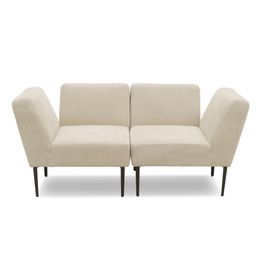 DOMO collection 2-Sitzer &raquo;Karlsborg&laquo; - 166x83x78cm - schwarz -