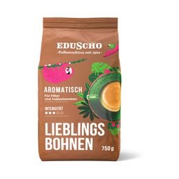 EDUSCHO Lieblingsbohnen Aromatisch - 750 g Ganze Bohne - Intensit&auml;t: 3/5