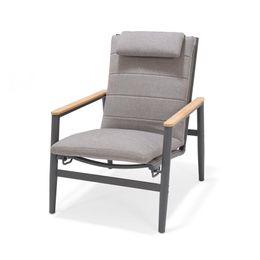 Tchibo - ScanCom Outdoor-Loungesessel mit verstellbarer R&uuml;ckenlehne - 86x71x97cm - anthrazit - Aluminium / Polypropylen / Schaumstoff