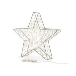 Tchibo - 3D-LED-Outdoorstern - 50x12x48cm - silber - Edelstahl / Kunststoff
