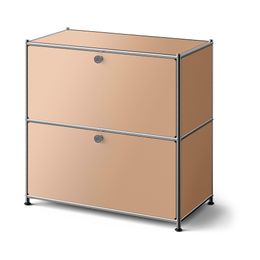 Tchibo - Niedrige Metall-Kommode &raquo;Cn3&laquo; mit Klappenf&auml;chern - 77x40x82,5cm - braun -