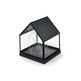 Tchibo - LED-Glash&auml;uschen - 20x19x23cm - schwarz - Metall / Glas