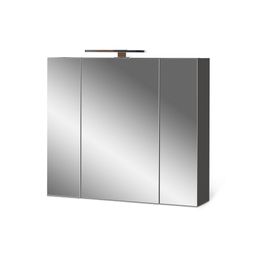 Tchibo - Spiegelschrank &raquo;2754&laquo; - 76x23x71cm - grau - Holz / Glas