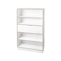 Tchibo - Schuhschrank mit Klappe - 90x35x141,5cm - silber - Holz / Aluminium