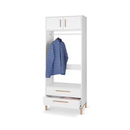Tchibo - Garderobe &raquo;Eklund&laquo; mit Stauraum - 80x42x197cm - braun - Holz / Eichenholz / Metall