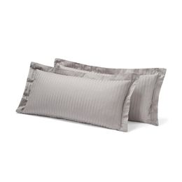 Tchibo - 2 Premium-Jacquard-Kopfkissenbez&uuml;ge - grau