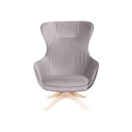 Tchibo - Sessel &raquo;Mia&laquo; Tsv29 - 77x113x81cm - hellgrau - Polyester / Metall / Eschen-Massivholz