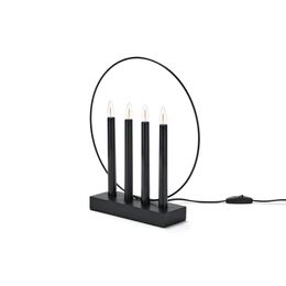 Tchibo - LED-Kerzenleuchter &raquo;Ring&laquo; - schwarz